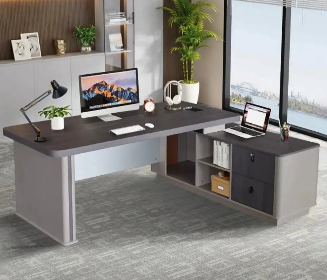 MODEST OFFICE TABLE 6'FT EXECUTIVE OFFICE DESK WITH FULL MELAMINE – Td ...