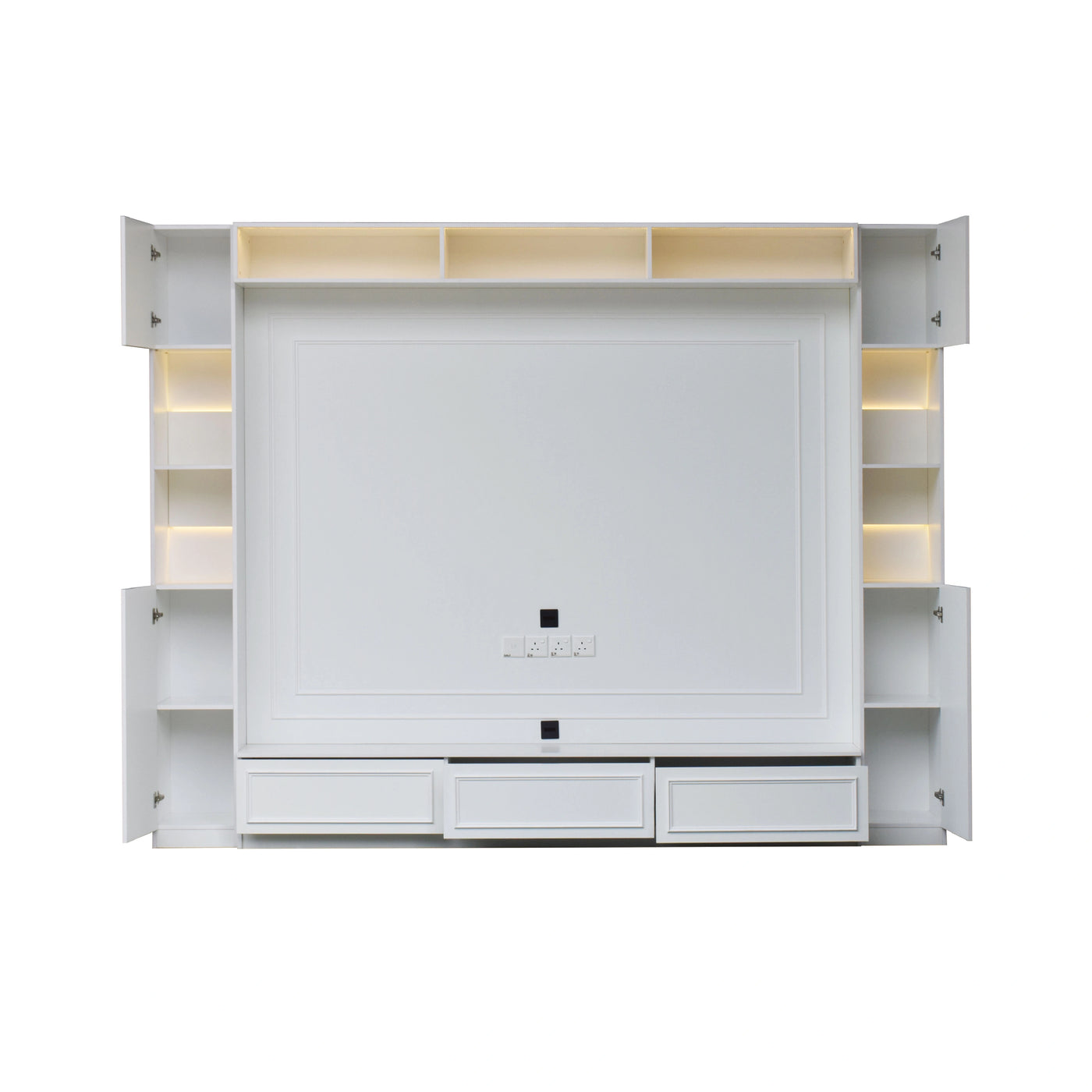 Virex 10ft Luxury Hall Cabinet | 3066mm White LED Storage Unit – Td ...